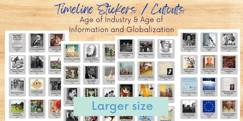 Timeline Stickers Cut Outs Printable Classical Conversations Age of ...