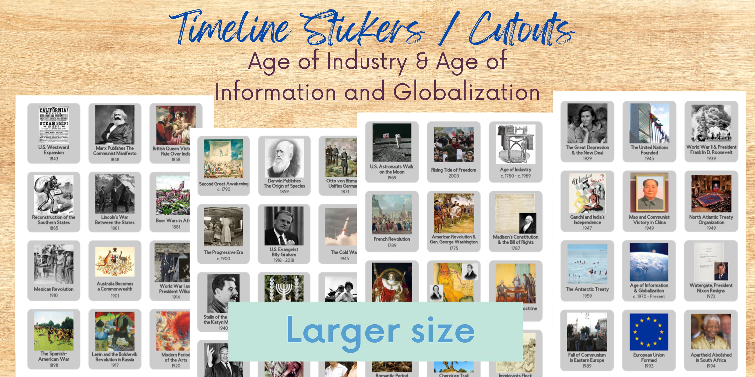 Timeline Stickers Cut Outs Printable Classical Conversations Age of ...