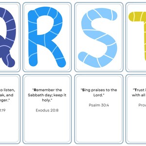 ABC Bible Memory Verse Cards for Kindergarten Young Kids - Etsy