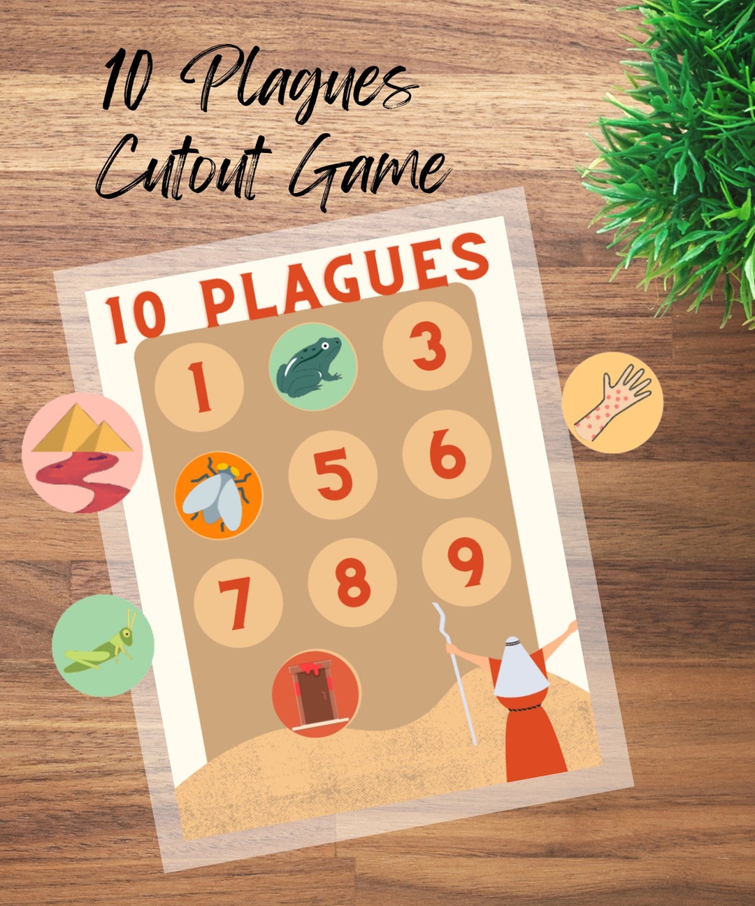 Ten Plagues Cut Out Printable Download Homeschool Elementary Bible ...