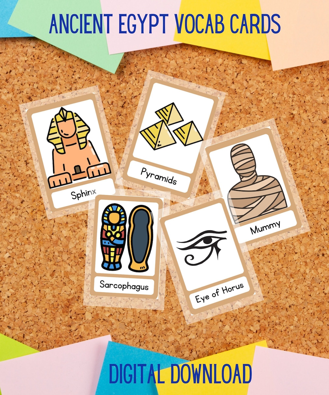 Ancient Egypt Kindergarten Vocabulary Flash Cards - Etsy