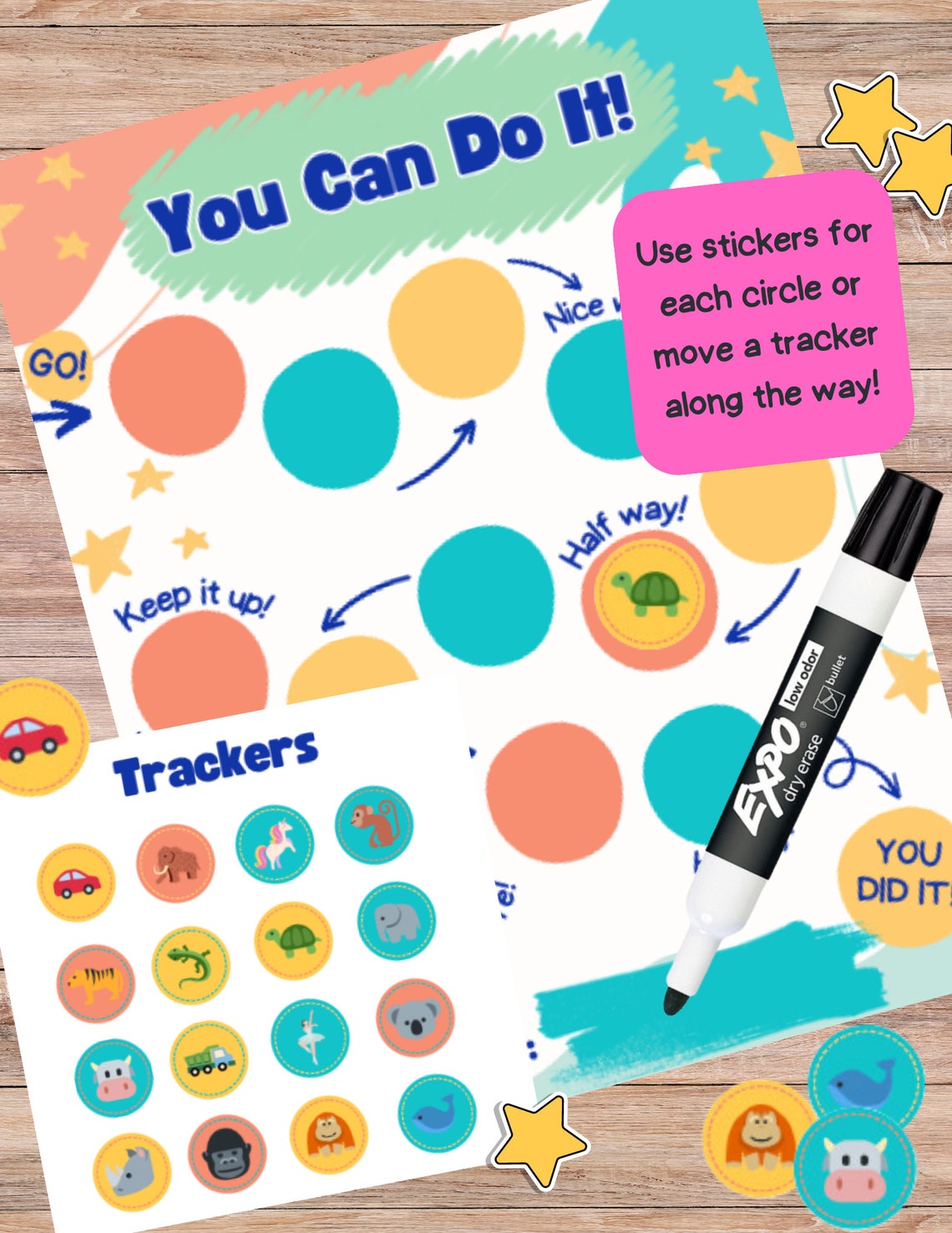 You Can Do It Goal Tracker Reward Chart Cutout Printable Download PDF ...