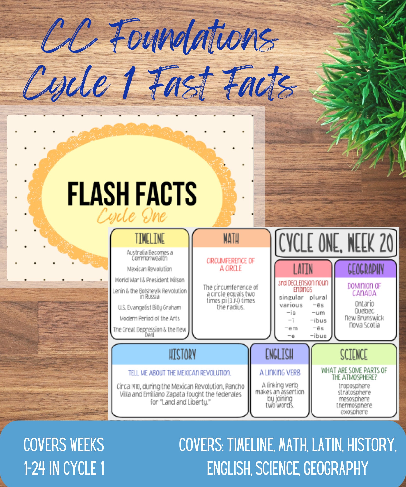 Classical Conversations 4x6 Flash Facts Memory Work Travel Cards ...