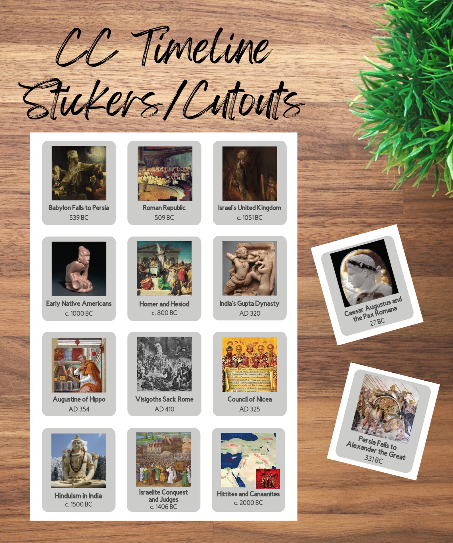 Timeline Stickers Cut Outs Printable Digital Classical Conversations ...