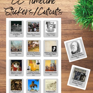 PHYSICAL Timeline Stickers Cut Outs Printed Classical Conversations ...