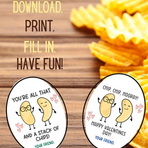 Pringles Chips Valentines for School Class Valentines Downloadable ...