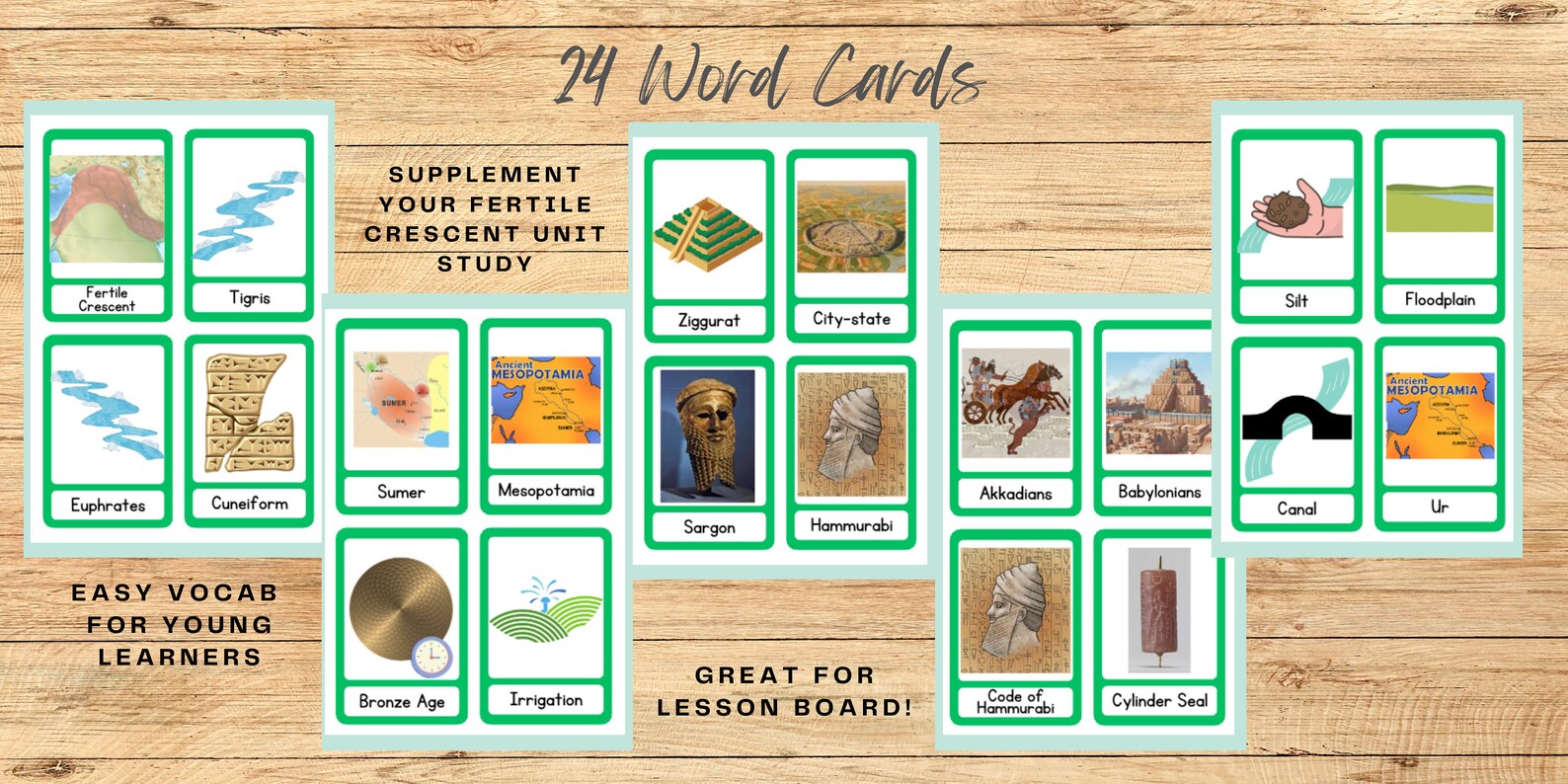 Ancient Mesopotamia Kindergarten Vocabulary Flash Cards - Etsy