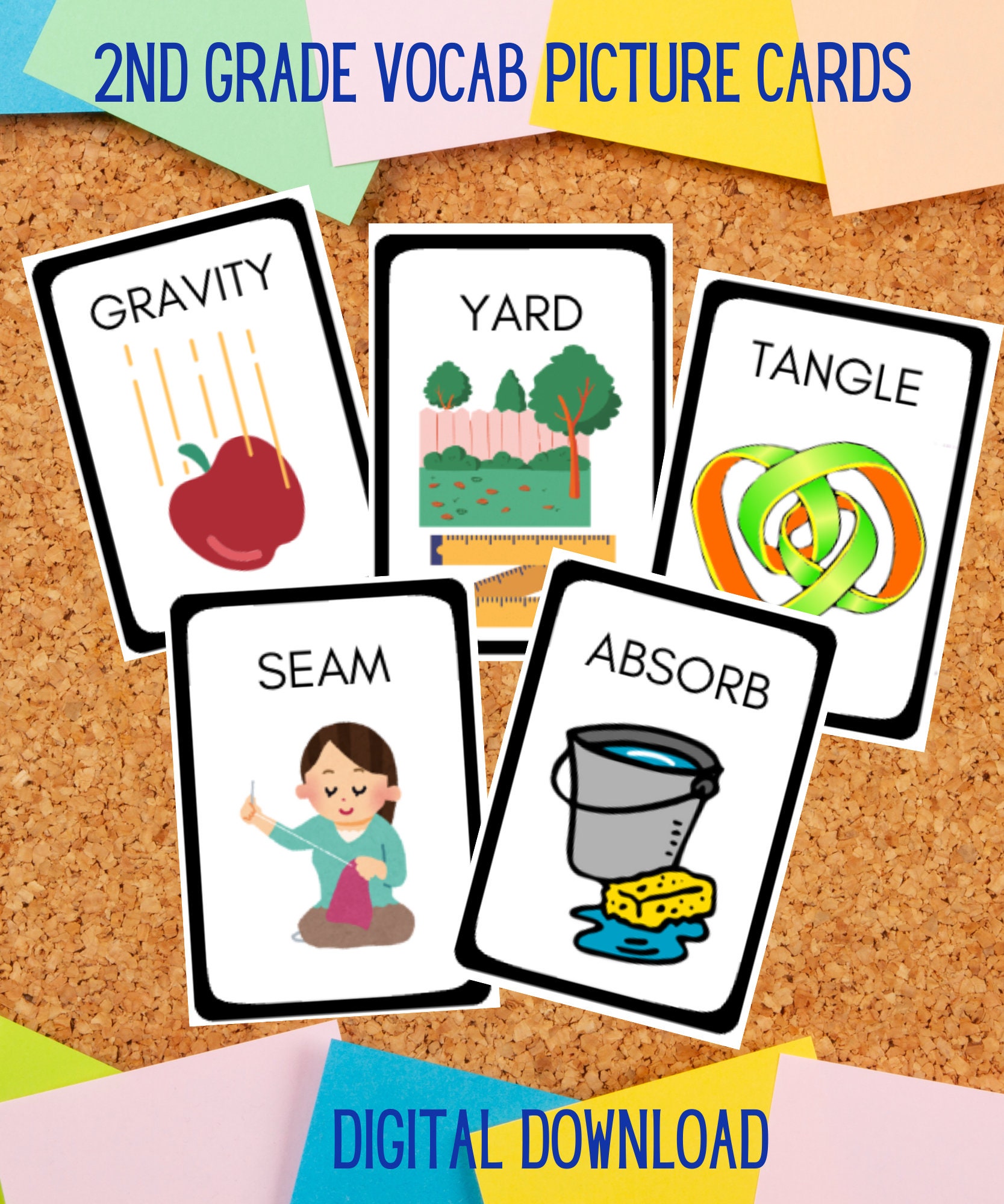 150 Alternative Wordly Wise 3000 2nd Grade Vocabulary Picture Cards ...