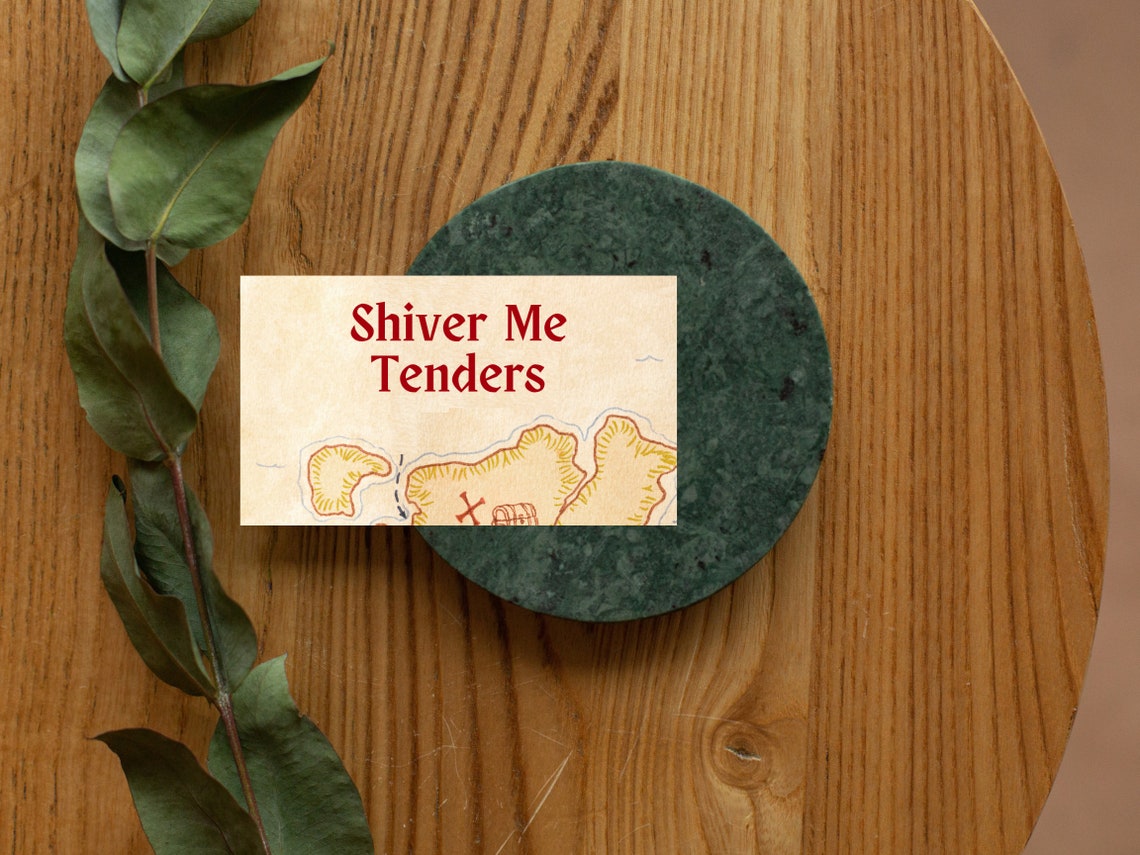 Pirate Party Food Menu Cards - Etsy