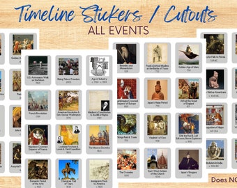 PHYSICAL Timeline Stickers Cut Outs Printed Classical Conversations ...