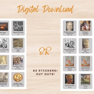 Timeline Stickers Cut Outs Printable Digital Story of the World Ancient ...