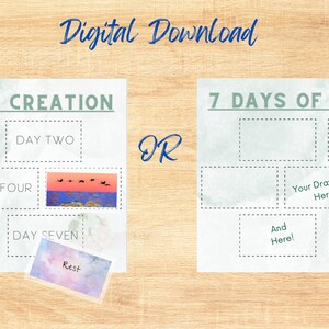 The 7 Days of Creation Cutout Printable, Bible Puzzle, Sunday School ...