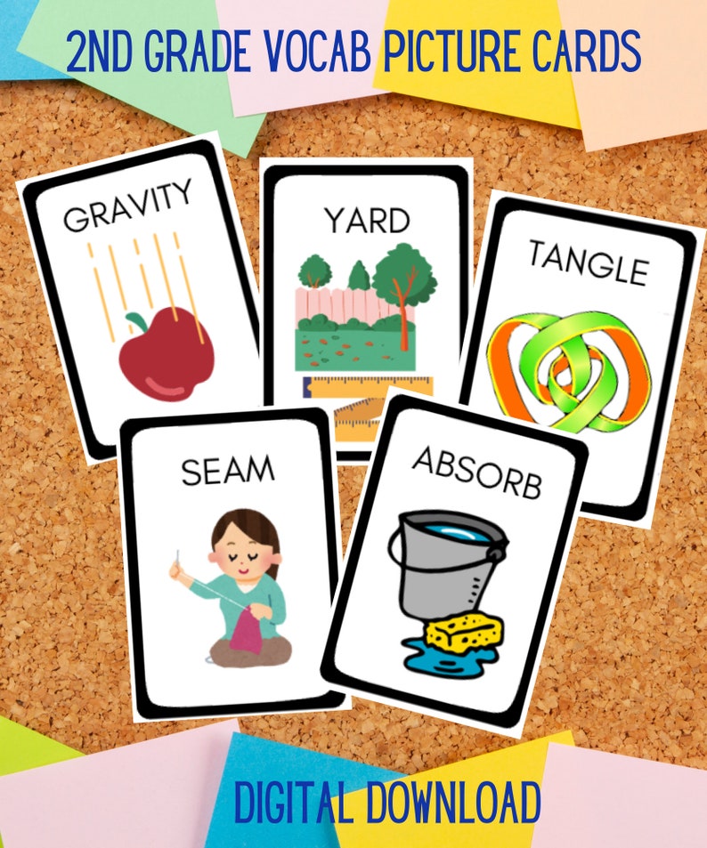 2nd Grade Vocabulary Picture Cards – Homeschool Wordly Wise (PDF ...