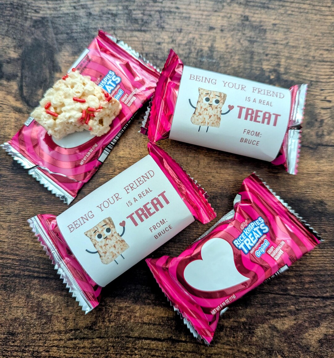 Rice Krispies Treat Valentines for School Class Valentines Downloadable ...