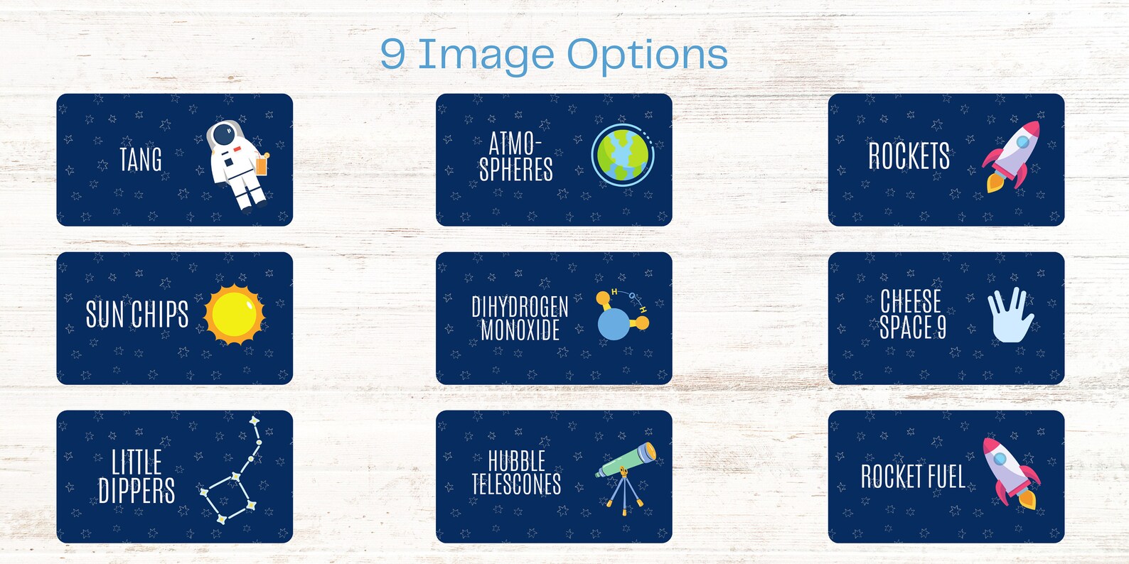 Space Kids Birthday Party Menu Food Cards - Etsy