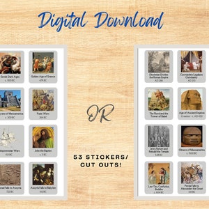 Timeline Stickers Cut Outs Printable Digital Classical Conversations U ...