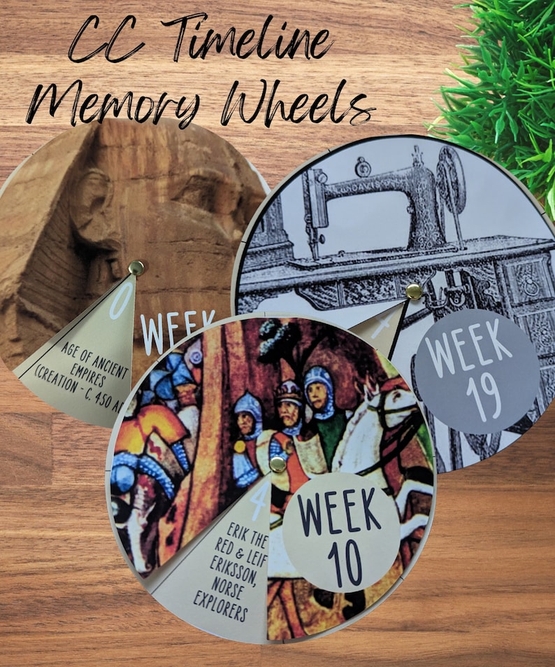 Timeline Memory Wheels Cut Outs Printable Digital Classical ...