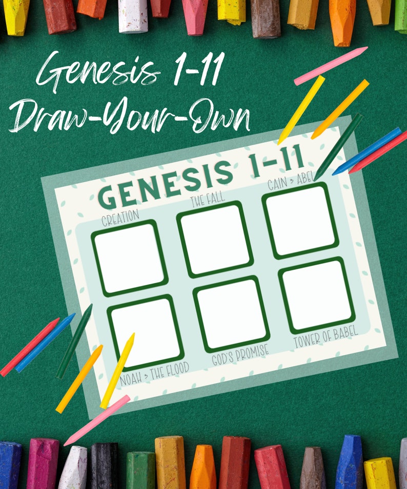 Bible Genesis 1-11 Timeline Cutout Printable Digital Download PDF Kids ...