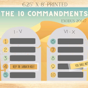 Ten Commandments Worksheet Catholic & Protestant Sunday School ...