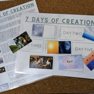 The 7 Days of Creation Cutout Printable, Bible Puzzle, Sunday School ...