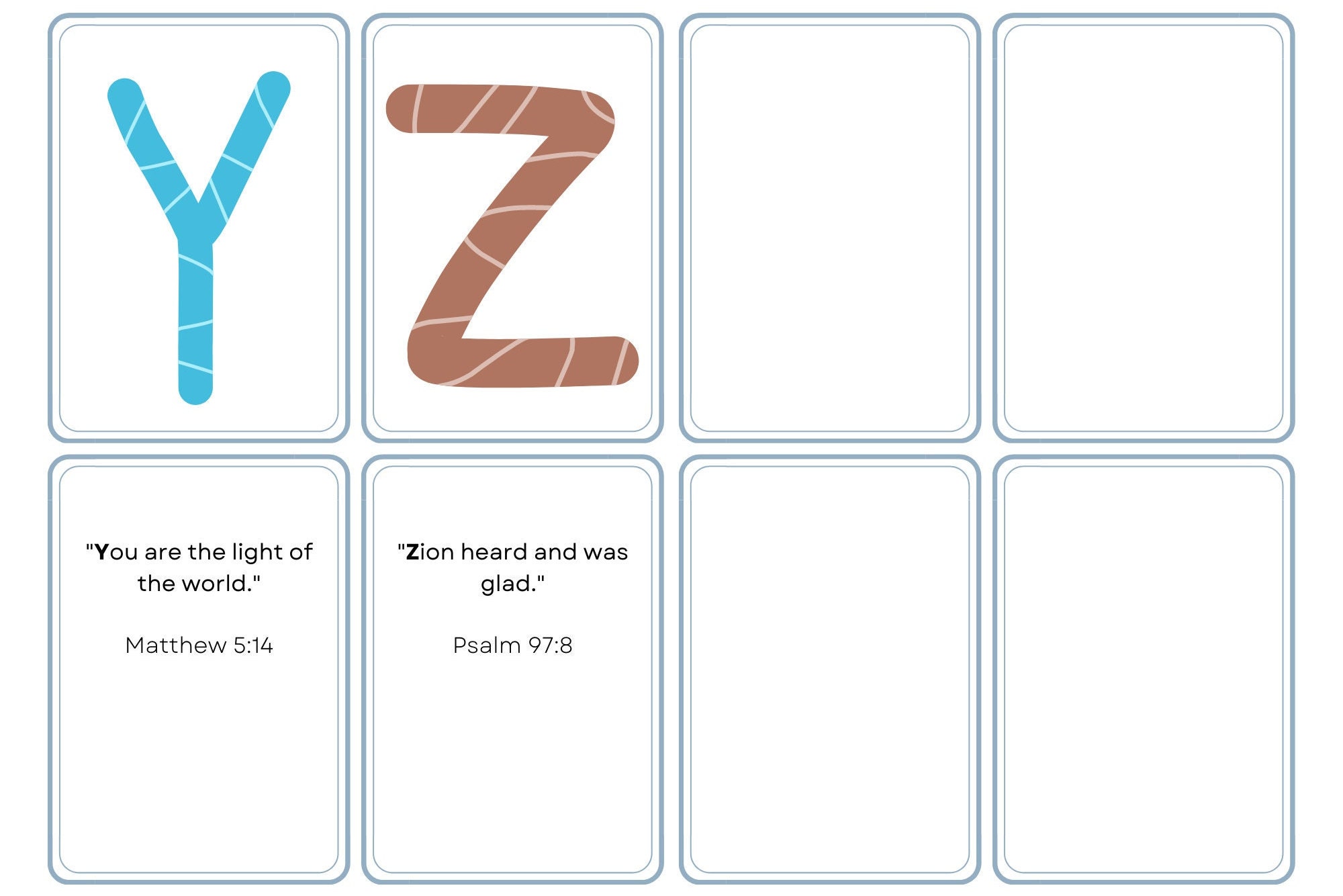 ABC Bible Memory Verse Cards for Kindergarten Young Kids - Etsy