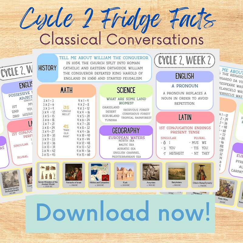 Classical Conversations Timeline Cards - Etsy