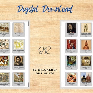 Timeline Stickers Cut Outs Printable Digital Classical Conversations ...