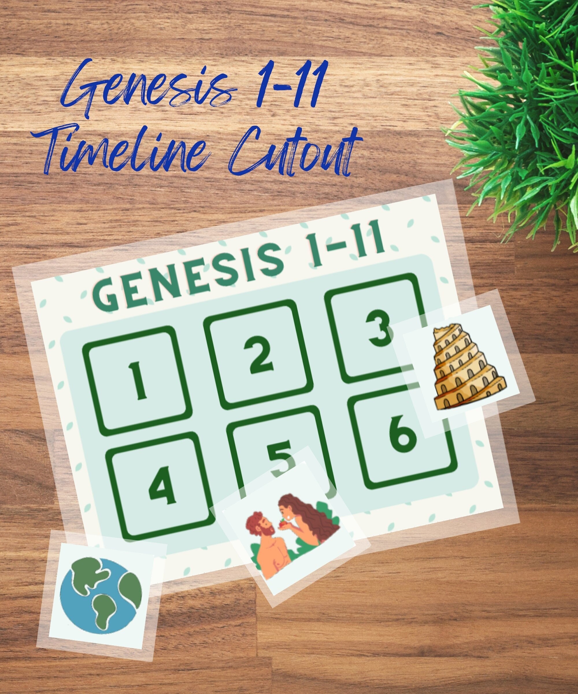 Bible Genesis 1-11 Timeline Cutout Printable Digital Download PDF Kids ...