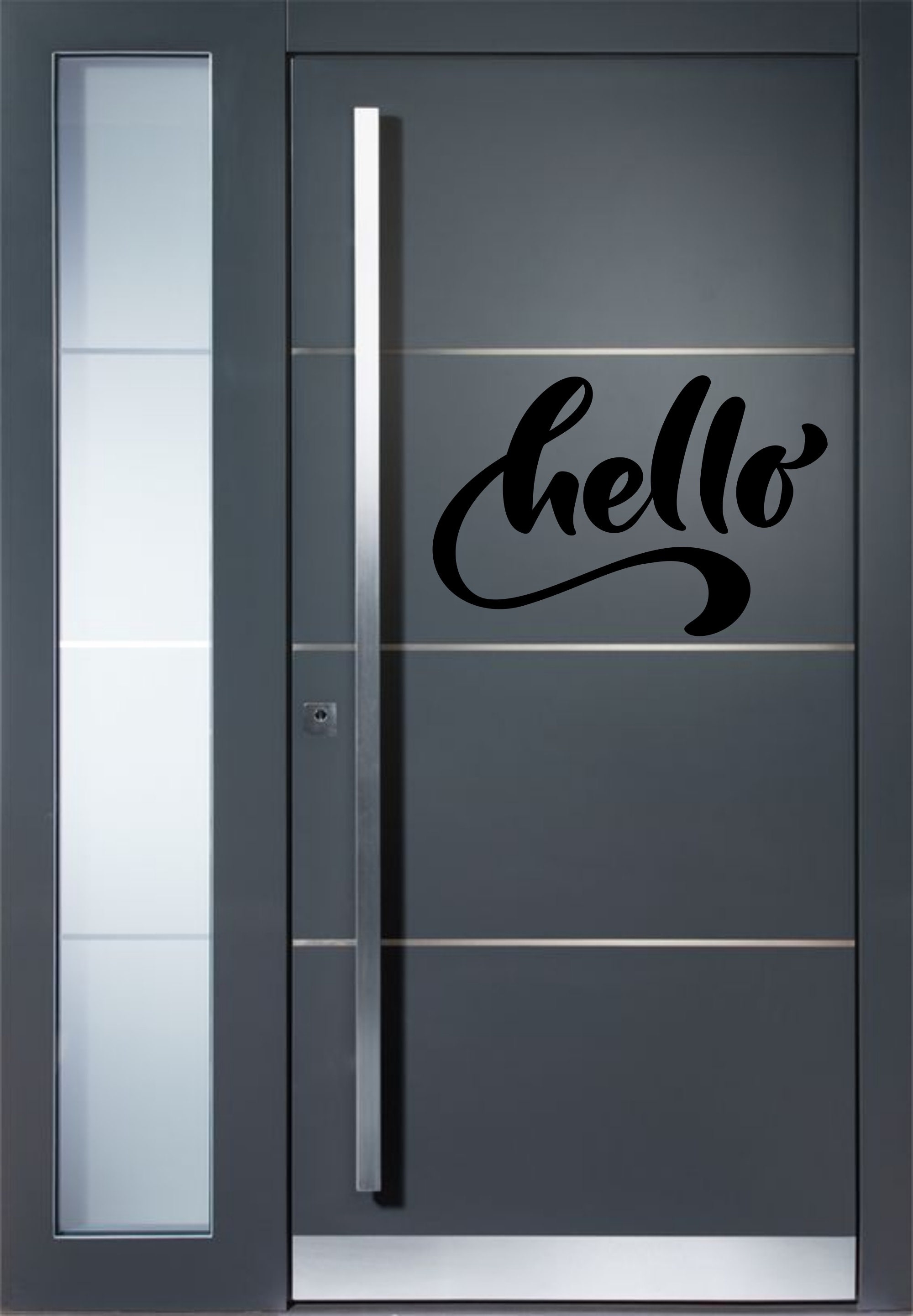 Modern Styles Home Front Door Decals Stickers Hello Welcome Cursive ...