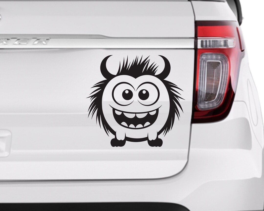 5 Styles Monster Peeking Car Sticker Vinyl Decal, Glass, Window, Laptop ...