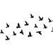 Set of 18 Flying Birds Stickers & Decals Glass Door, Windows, Wall ...