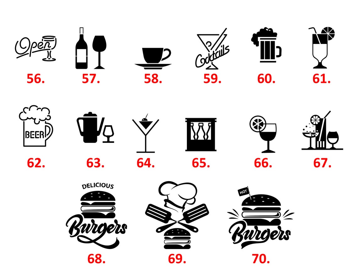 70 Entrance Signs Front Glass Window Door for Restaurants, Coffee Shop ...