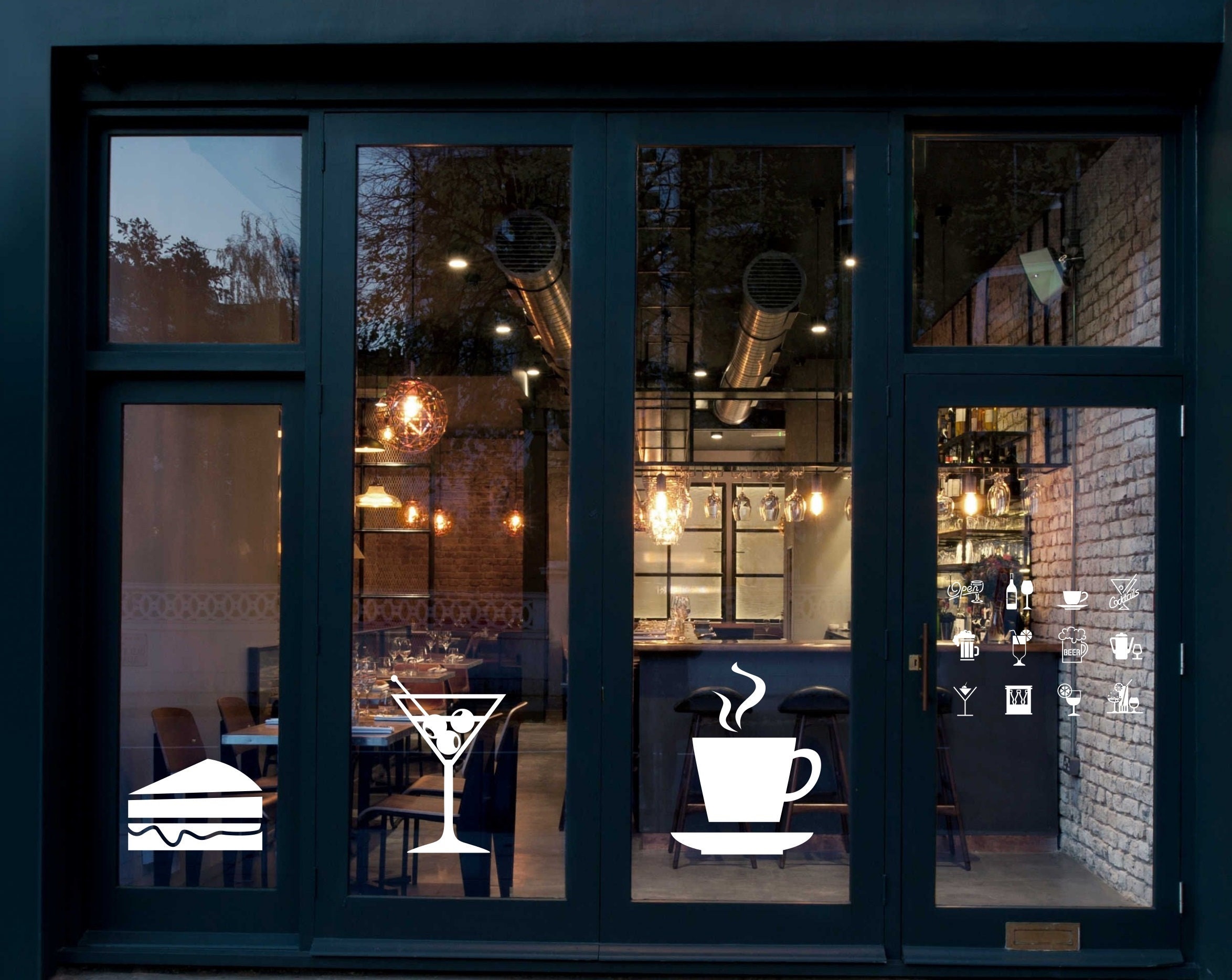 70 Entrance Signs Front Glass Window Door for Restaurants, Coffee Shop ...