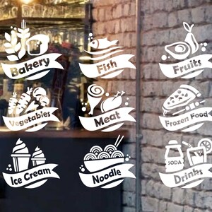 Restaurants Stores Shop Entrance Signs, Front Window, Decal Sticker ...