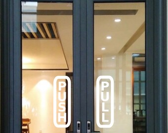 Push Pull Decal Set Push Decal Pull Decal Push Pull Door Sign - Etsy