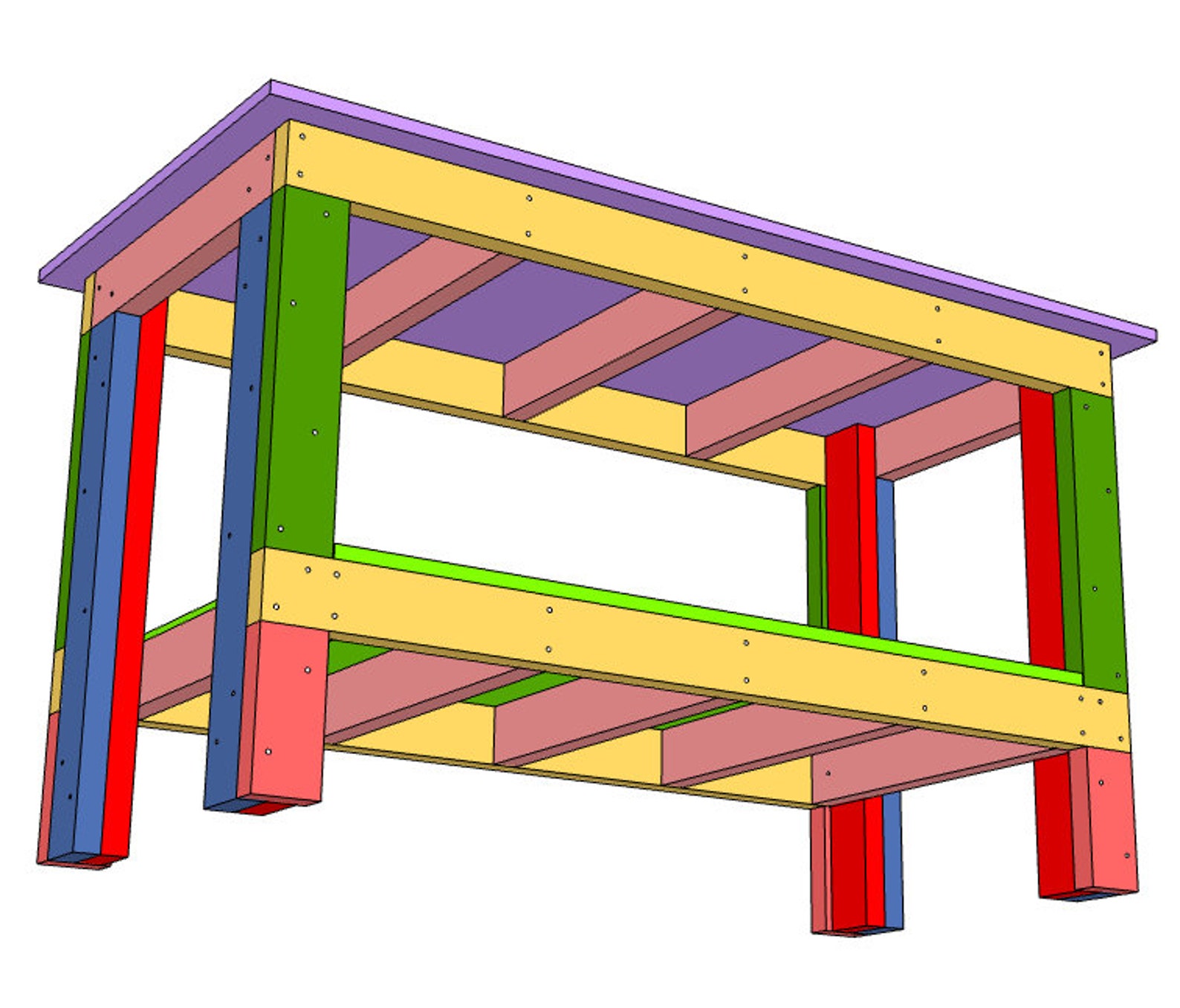 DIY Workbench, Simple Heavy-duty Workbench Plans | Instant Download - Etsy
