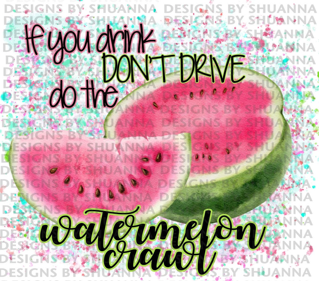 Watermelon Crawl Sublimation Design - Etsy