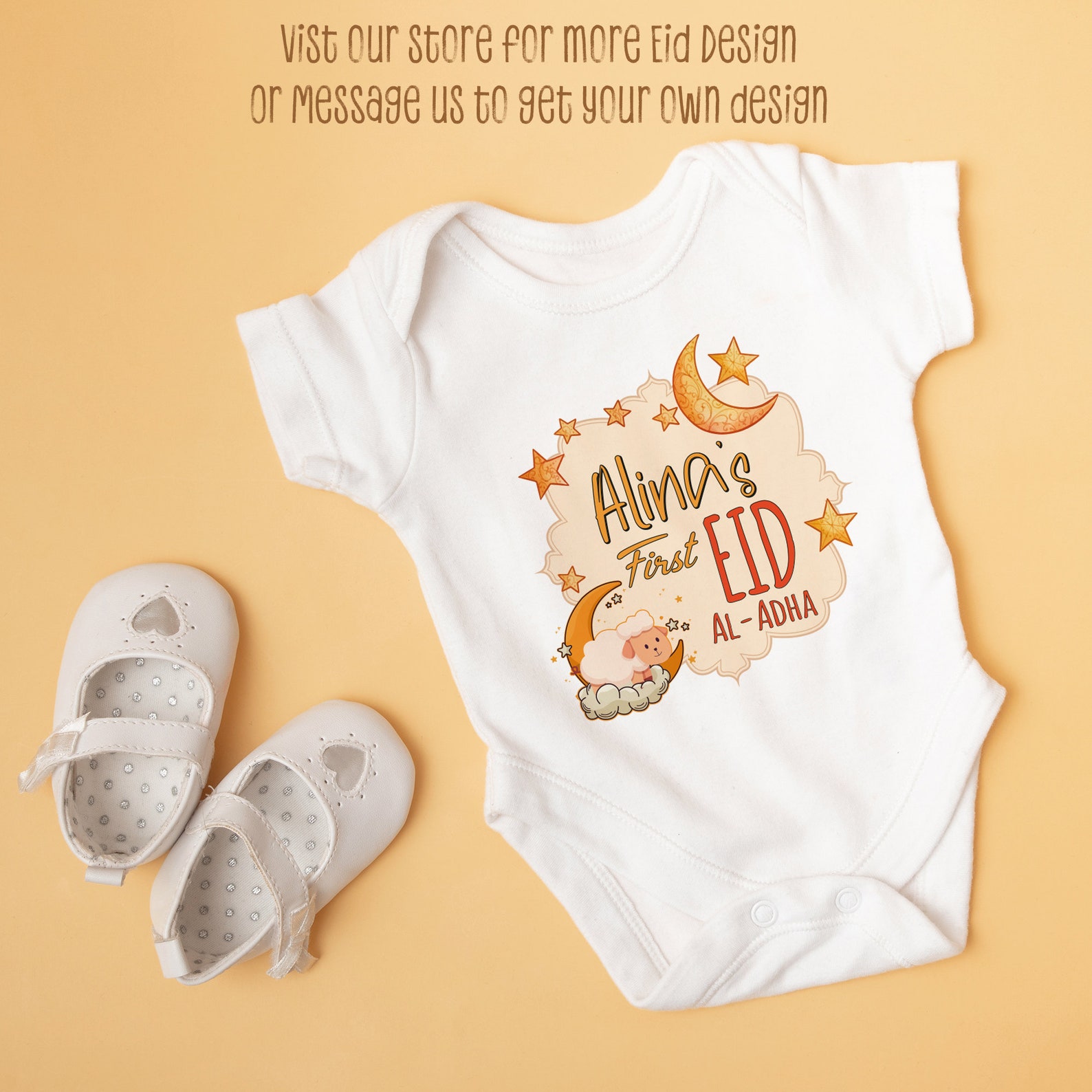 First Eid Baby Bodysuit, Personalised Eid Baby Bodysuit, First Eid Baby ...