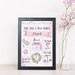 New Baby Personalised Print for Baby Room Birth Stats Wall Art for Baby ...