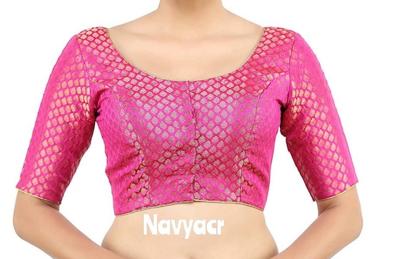 Pink Blouse Pink Silk Blouse Pink Saree Blouse Indian Saree | Etsy