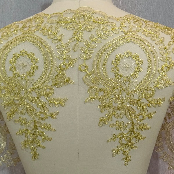 Gold Lace Fabric - Etsy