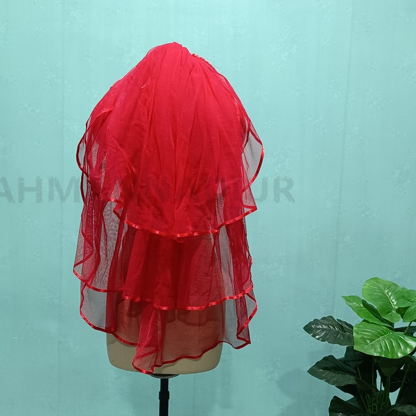 Red Veil - Etsy