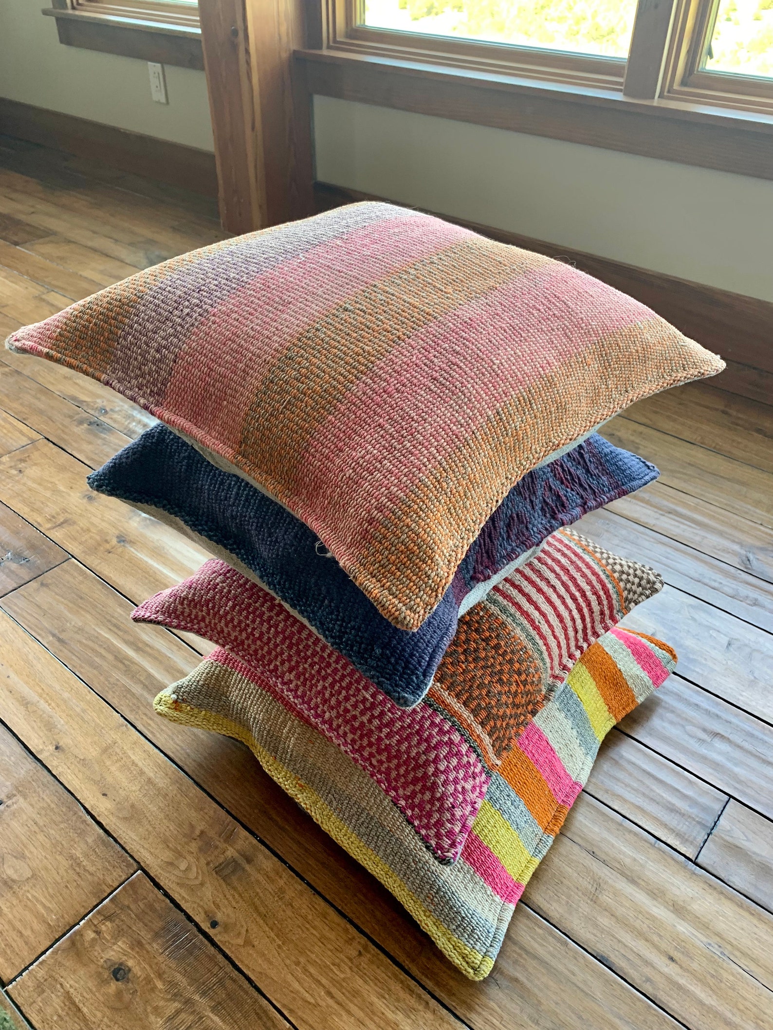 Peruvian Colorful Lumbar Pillow for Couch, Boho Throw Pillow ...