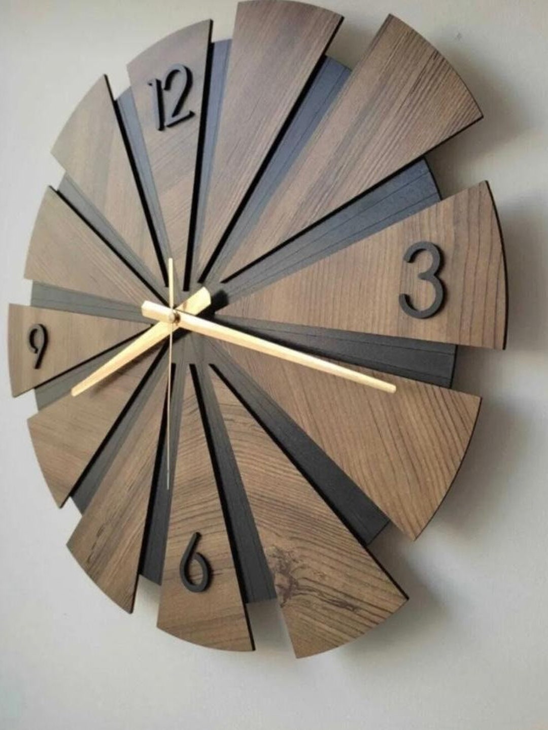 Modern Clock Natural Wood Clock Minimalist Clock Wooden - Etsy
