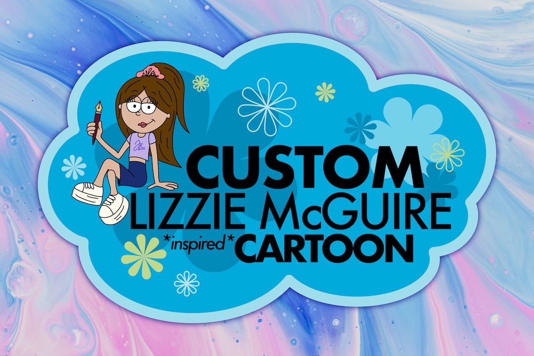Custom Lizzie Mcguire Inspired Cartoon | DIGITAL PNG FILE - Etsy
