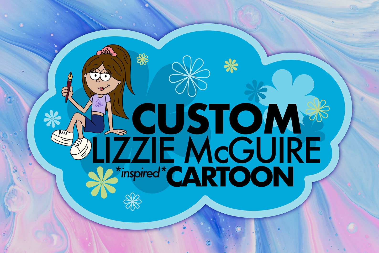 Custom Lizzie Mcguire Inspired Cartoon DIGITAL PNG FILE - Etsy