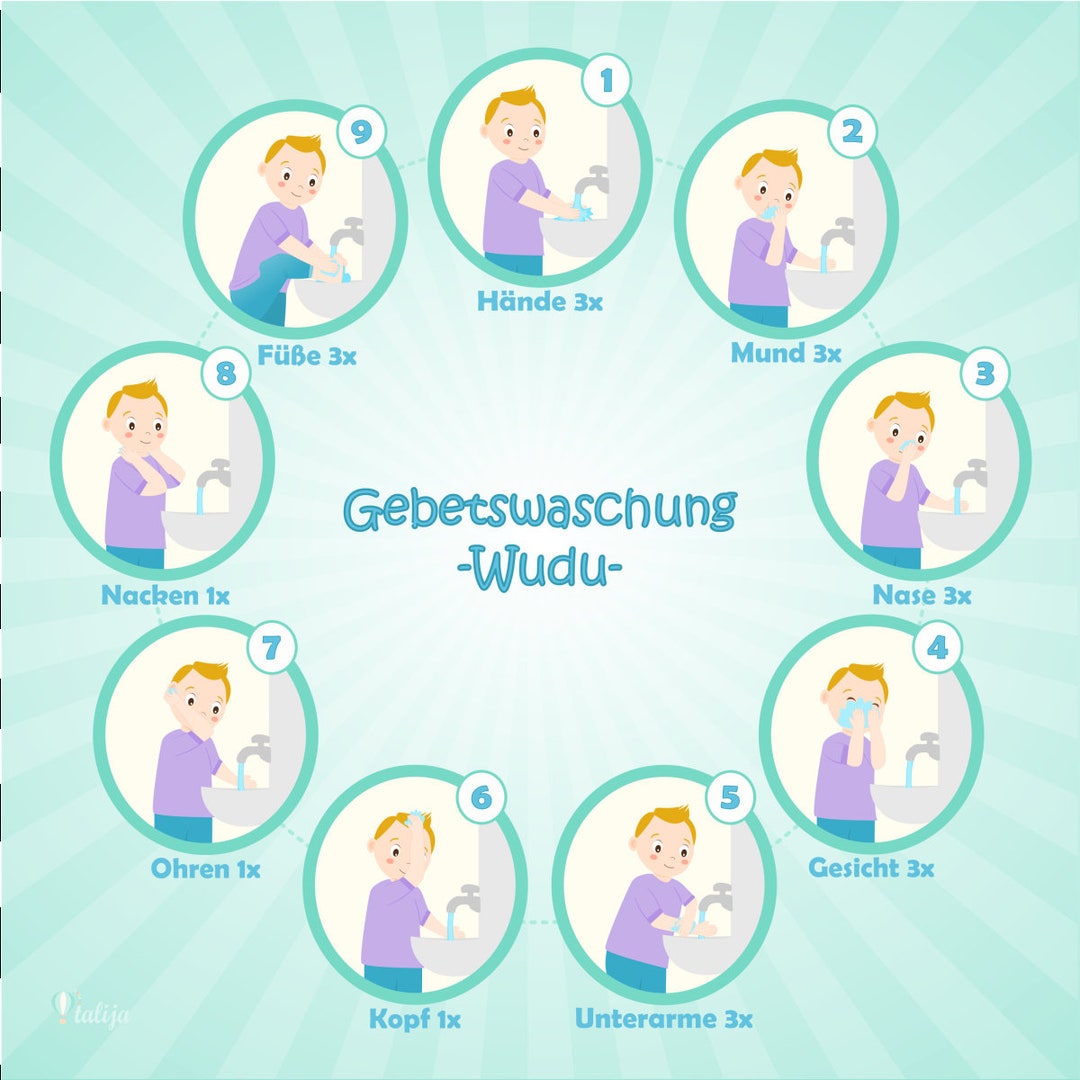 Ablution de prière Wudu Mini affiche - Etsy France