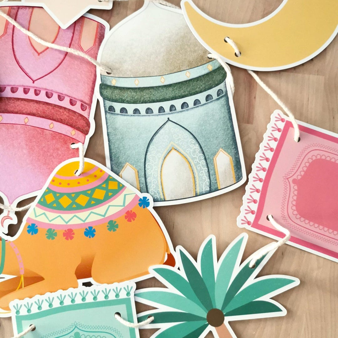Figurative Garland - Garland With Islamic Motifs - Ramadan Decoration ...