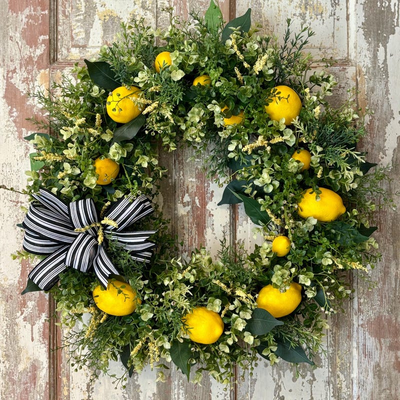 Lemon Wreath - Etsy