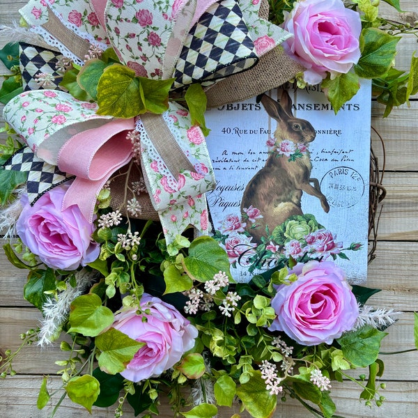 Rabbit Wreath - Etsy